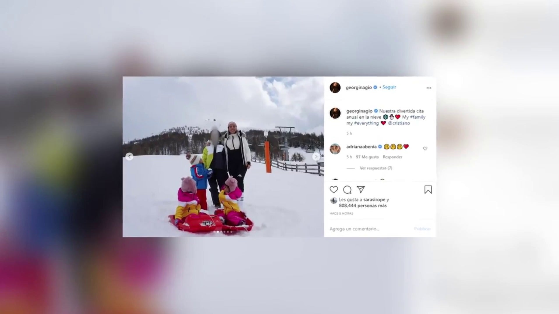 Georgina Rodríguez disfruta de la nieve junto a todos sus hijos | El ...